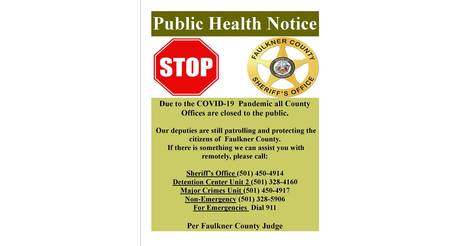 Public Health Notice (03/16/2020) - Press Releases - Faulkner County ...